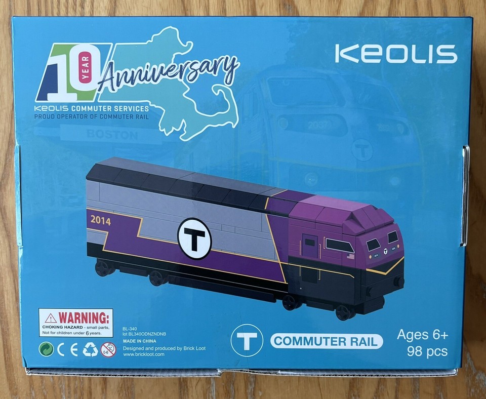 Keolis 10 Yr Anniv. Brick Loot Model Train Boston MBTA Locomotive ...