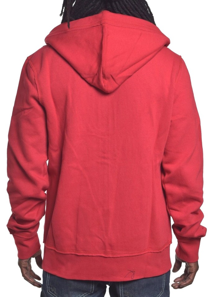 Akademiks Mens $68 Red Fleece Zip Up Athletic Sweatshirt Hoodie Y2K | eBay