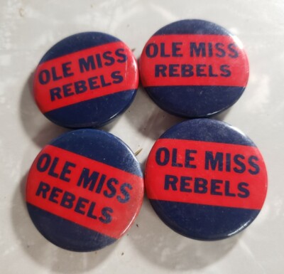 Ole Miss Rebels Pep Pin School Buttons Pinbacks Sports Team Set Of 4 ...