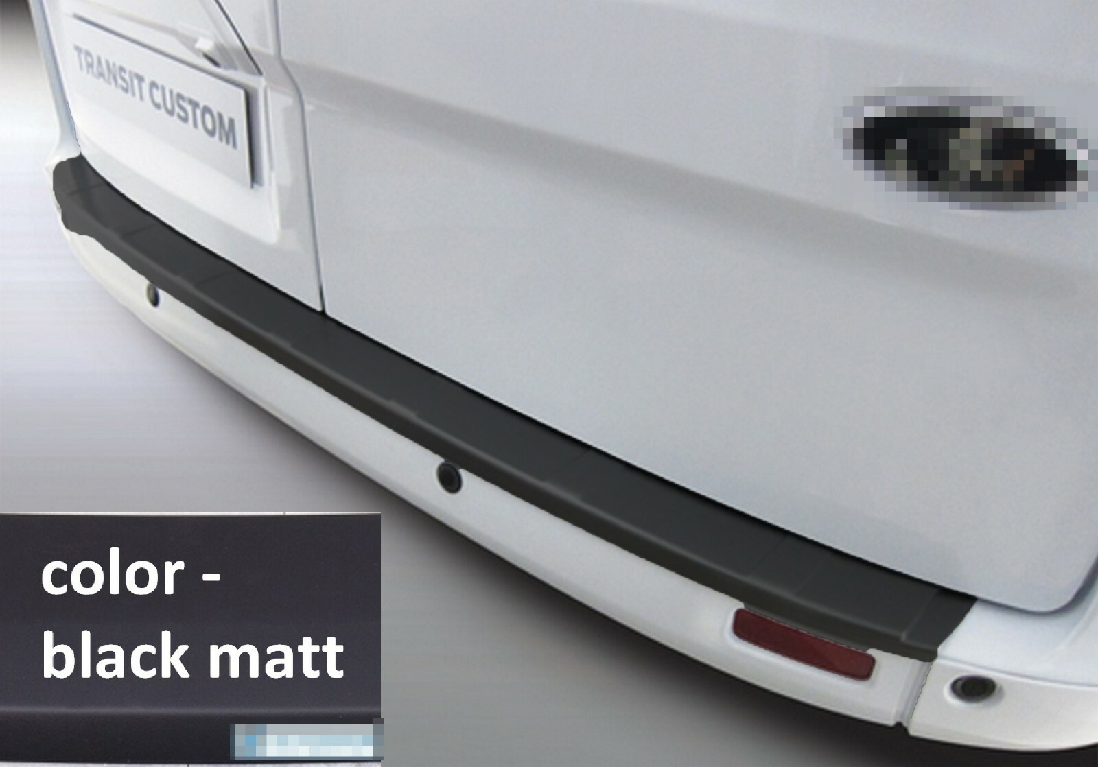 Rear Bumper Profiled Sill Scuff Plastic Guard for Ford Transit Custom ...