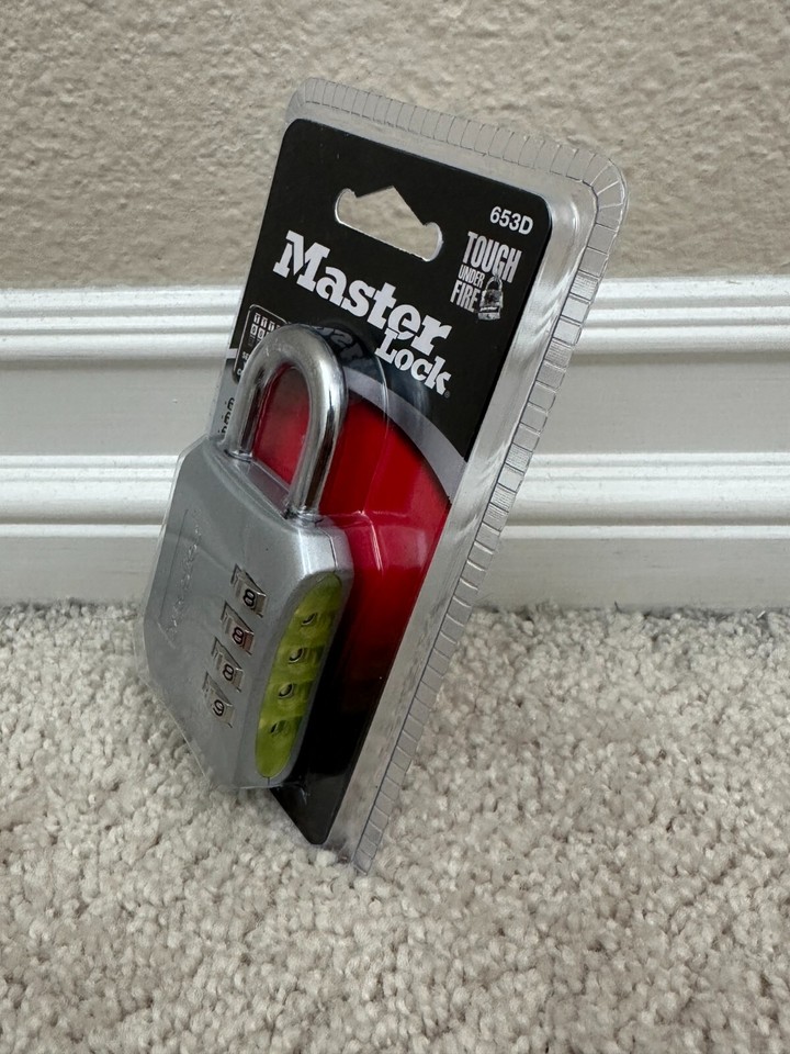Brand New Master Lock 653D 4-Digit & 2in (51mm) Wide Combination Lock ...