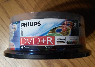 Lightscribe Phillips "5 COLORs" DVD+R Pk of 25 discs -new & unopened | eBay