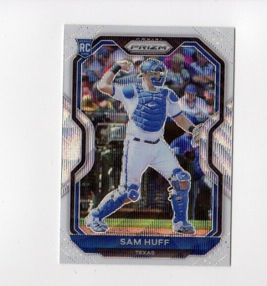 2021 Prizm Baseball Sam Huff RC #116 White Wave Prizm Texas Rangers | eBay