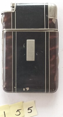 Vintage Marathon Art Deco Cigarette Case Lighter Tortoise & Black FREE ...