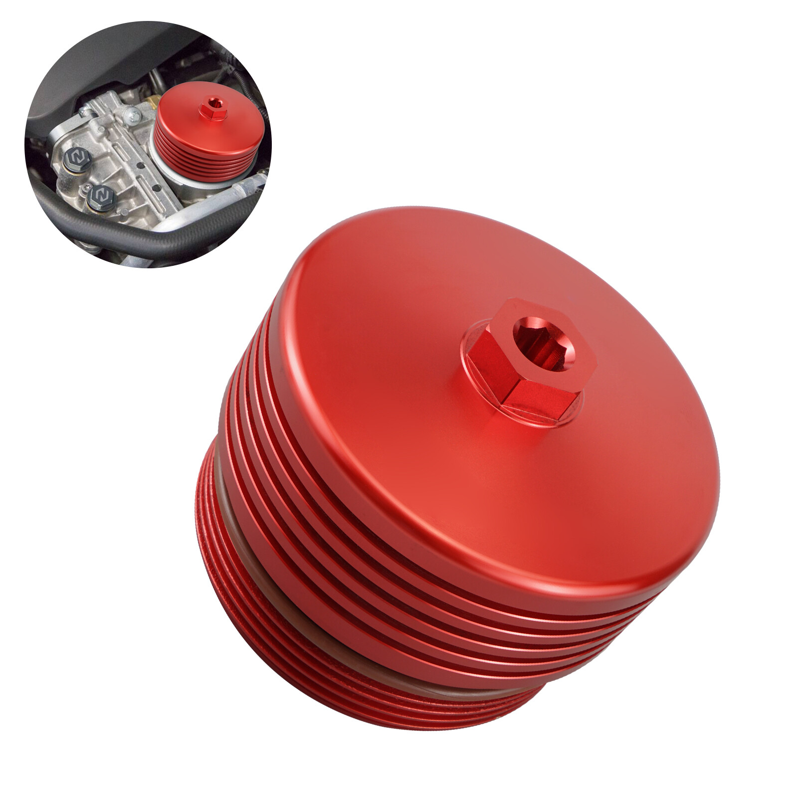 BEVINSEE Oil Filter Cover Cap Aluminum For BMW 335i 135i 535i X3 X5 N54 ...