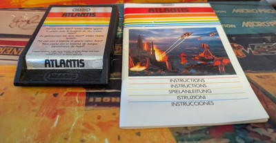 Atlantis (Imagic 1982) Atari VCS 2600 (Modul & Manual) Classic Game 8 ...