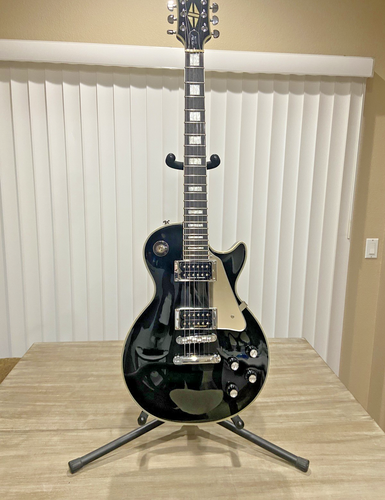 John Sykes Black LP Custom Replica Guitar , FULLY UPGRADED with PRO ...