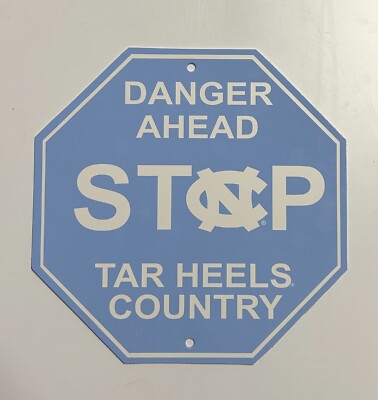 North Carolina Tar Heels STOP Sign 12" x 12" Street Sign - Plastic STOP ...