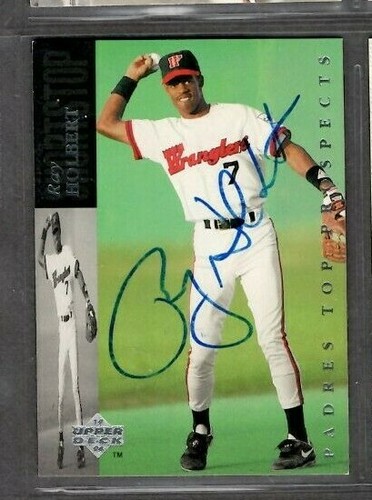 1993 Upper Deck #102 Ray Holbert Wranglers Baseball Card Signed ...