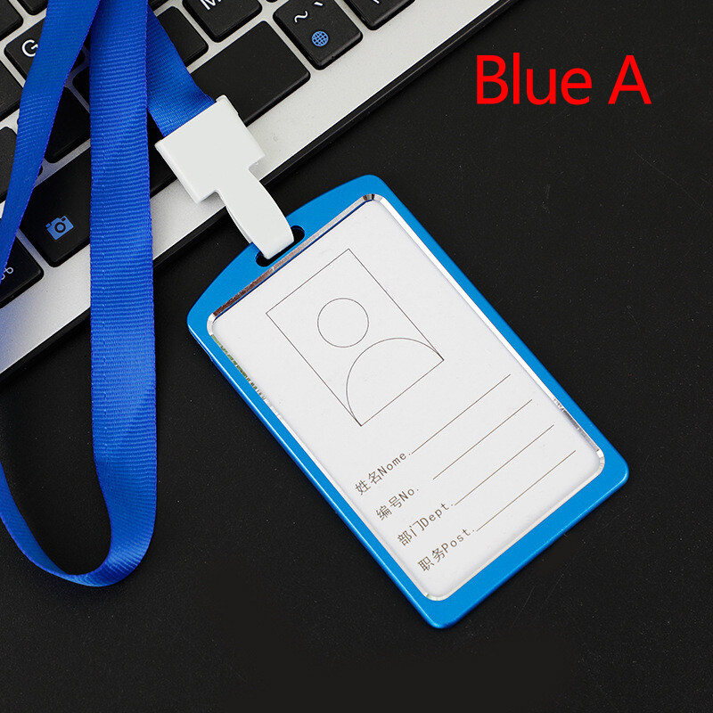 Metal ID Badge Card Holder Business Security Pass Tag Holder with ...