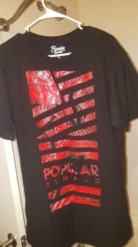 Popular Demand Men's Black Short Sleeve! Graphic Tee! Size Large! | eBay