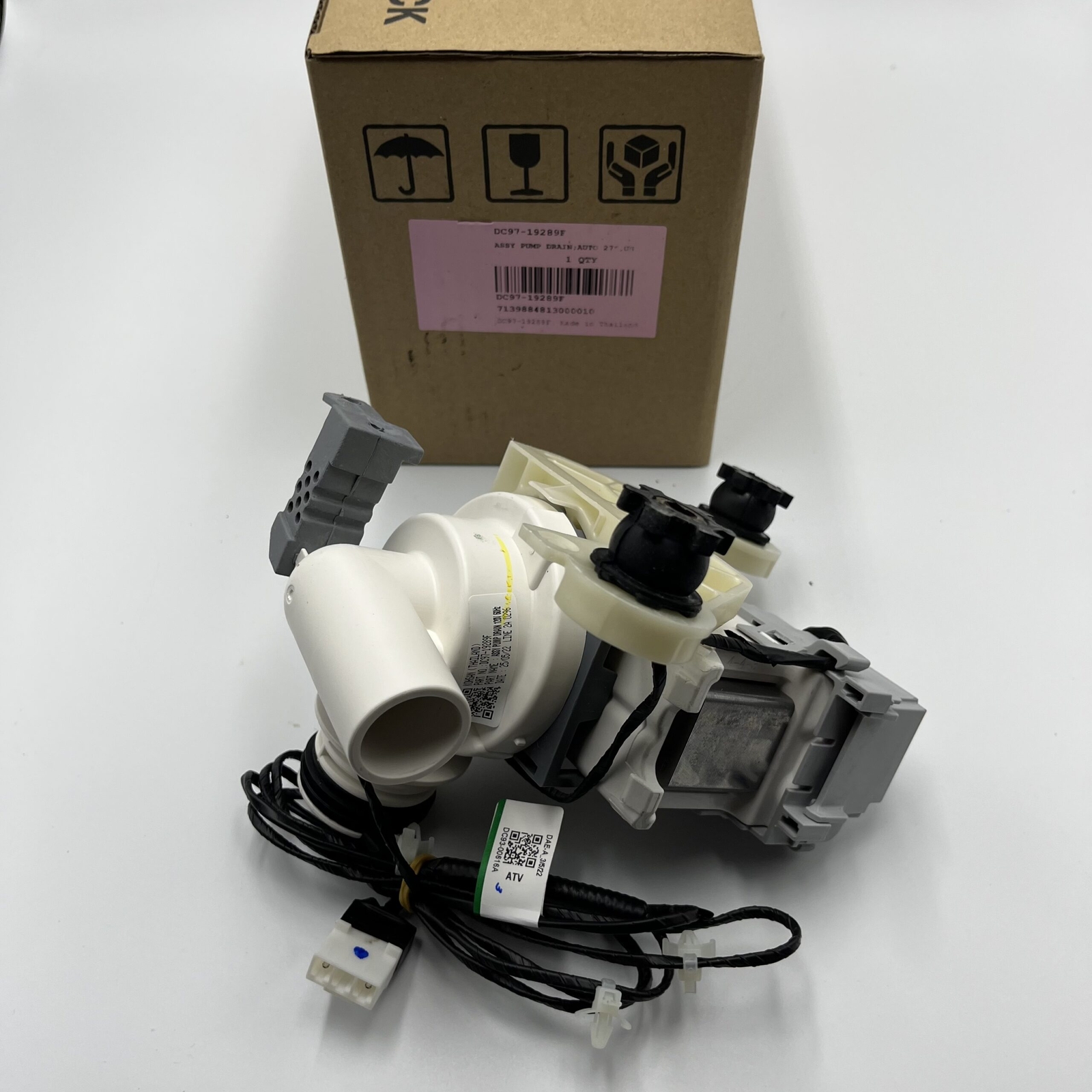 NEW GENUINE OEM SAMSUNG Washer Drain Pump Assembly DC97-19289F DC97 ...