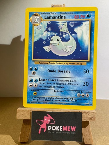 💦 LAMANTINE 25/102 - EXCELLENT - SET DE BASE - Carte Pokémon FR ED. 2 💦 ...