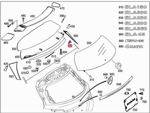 Genuine Trim Clip MERCEDES BBDC Cla Gla Glc Gle Gls A205 0009970133 | eBay
