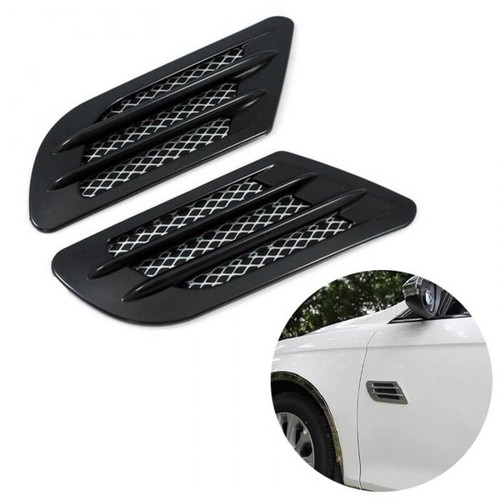 2PCS Car Side Air Flow Vent Hole Cover Fender Intake Grille Duct Decor ...