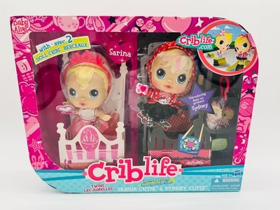 NIB Baby Alive Crib Life Twins Dolls: Sarina & Sydney Cutie Hasbro 2010 ...