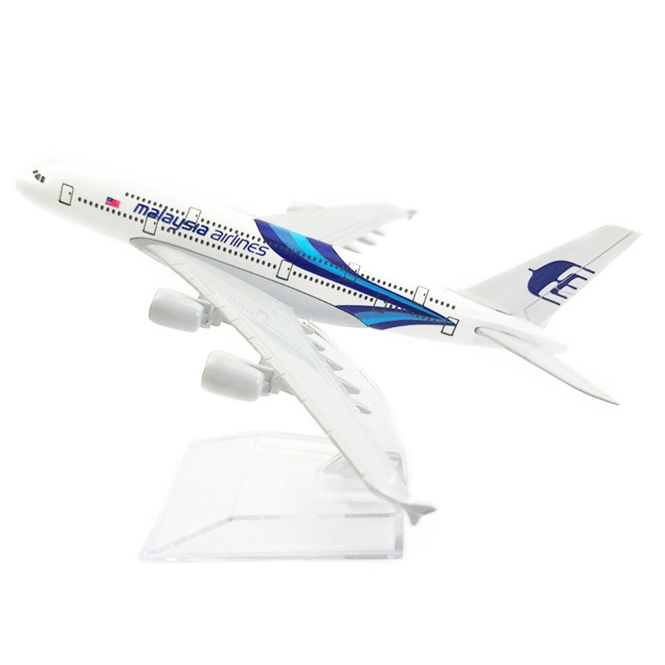 1:400 Malaysia Airlines A380 Model Plane Alloy Diecast Airplane Model ...