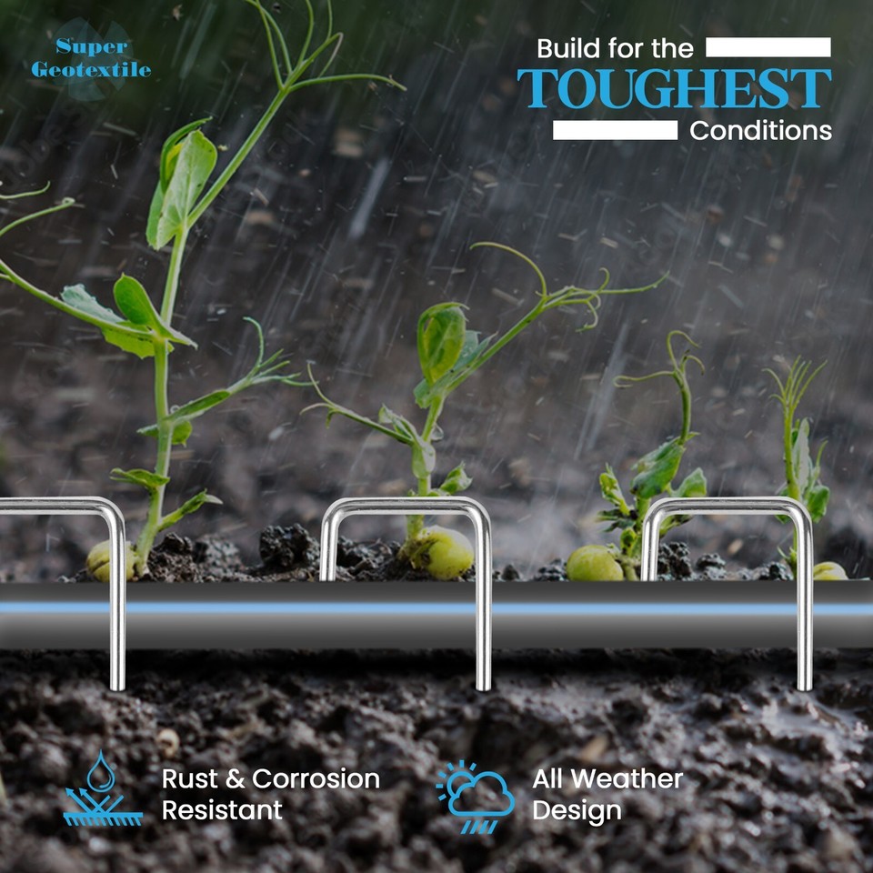 Super Geotextile Landscape Staples Heavy Duty 11 Ga Galvanized U-Shaped ...