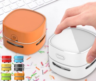 Portable Mini Desk Table Vacuum Cleaner Cute Desktop Dust Sweeper ...