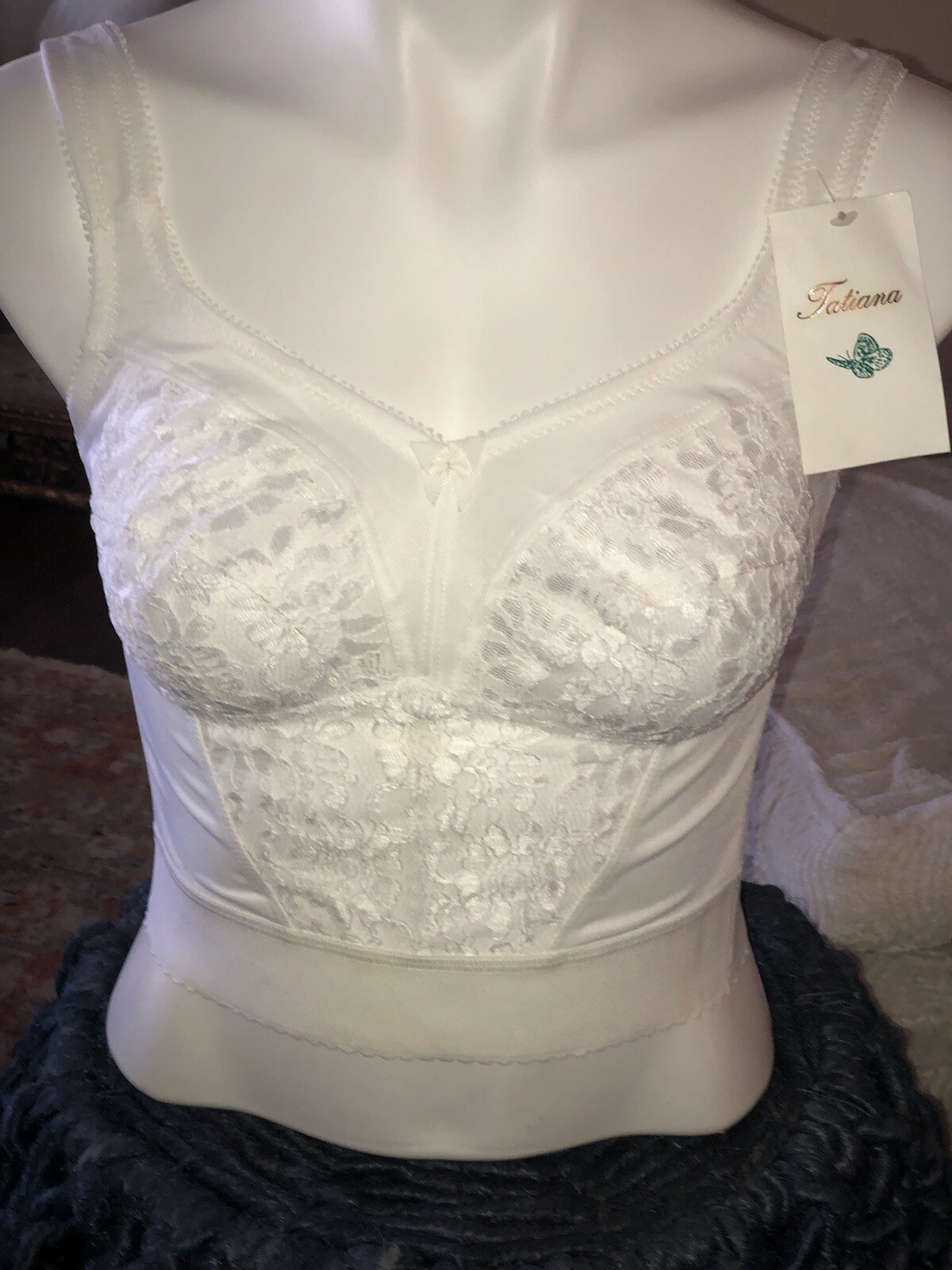 LONG LINE BRA VINTAGE LINGERIE 38 E STRETCH BRA Pin … - Gem