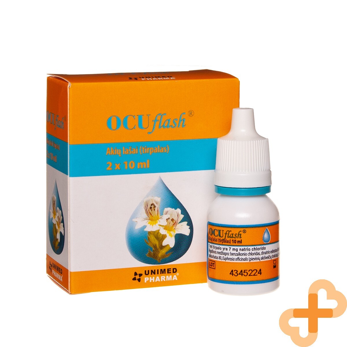 UNIMED PHARMA Ocuflash Eye Drops For Irritated Red Strained Eyes 2x10ml ...
