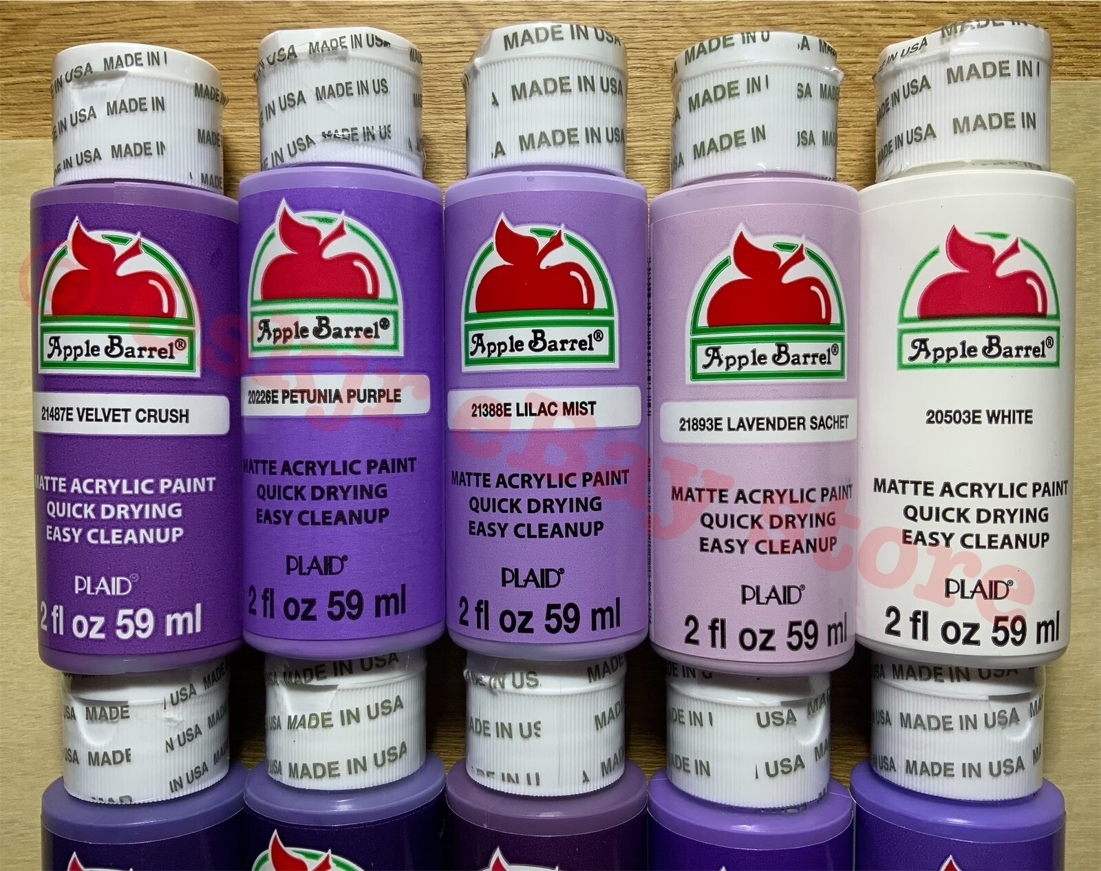 Apple Barrel 10 Pack "Purplicious" Acrylic Paint Value Set New. Matte ...