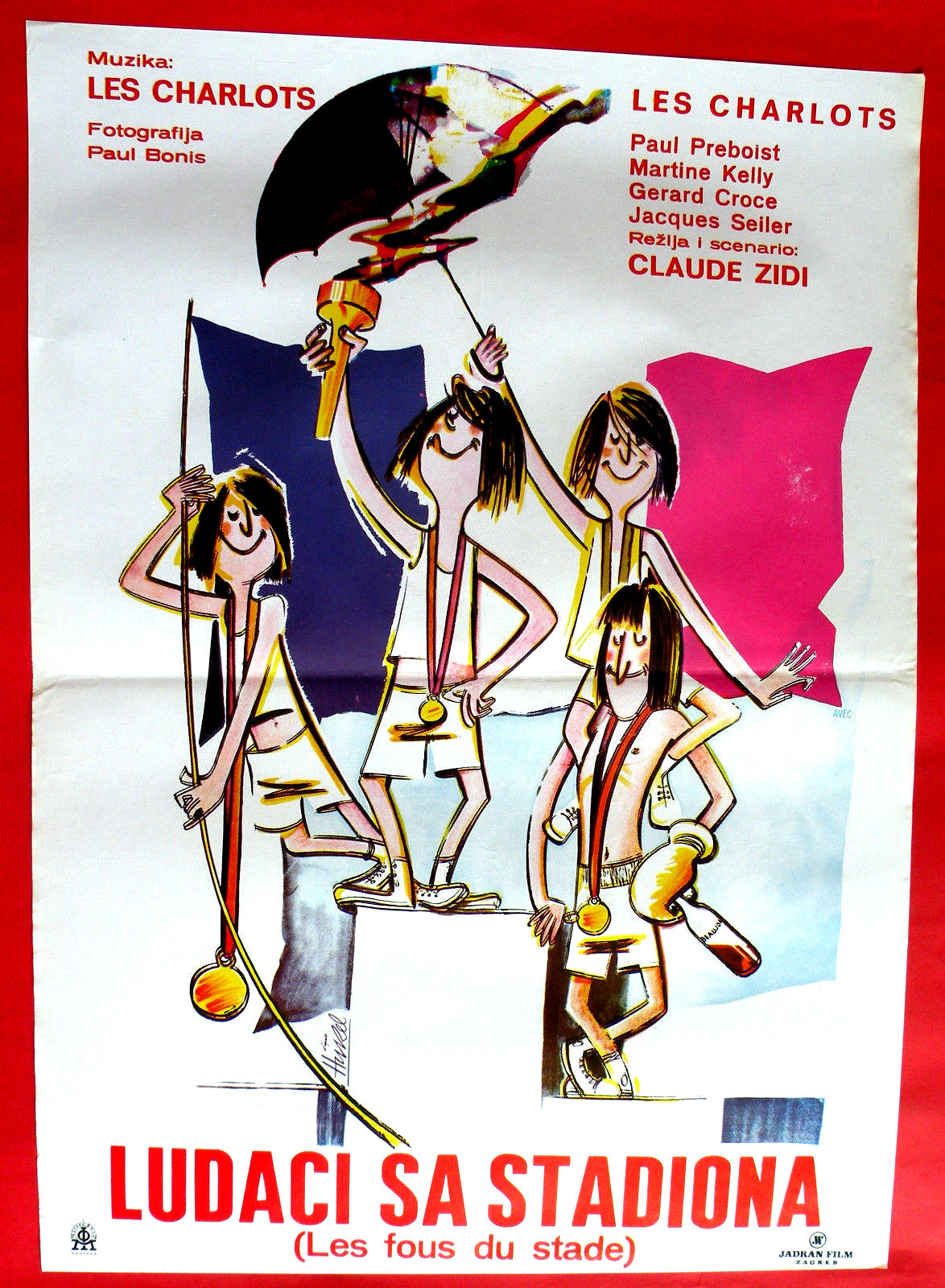 STADIUM NUTS 1972 FRENCH CLAUDE ZIDI JeEAN-GUY FECHNER RINALDI EXYU MOVIE POSTER | eBay