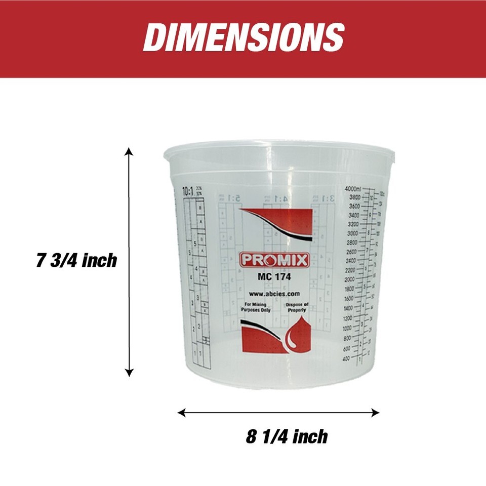 Paint & Epoxy Mixing Cups Buckets - Box of 40 - 174 Ounce (5-Quart) | eBay