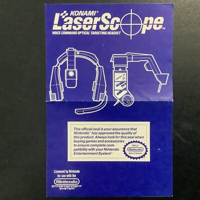 Konami Laser Scope NES Nintendo Instruction Manual Only | eBay