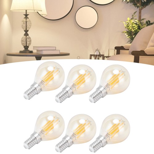 6 Stück G45 LED Gold Glühlampe 2700 K 4 W E14 Sockel Vintage Glas C ...