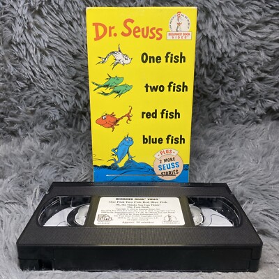 Dr. Seuss - One Fish Two Fish Red Fish Blue Fish VHS 1996 Plus 2 More ...