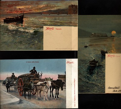 Italy 3 Vintage Postcards of life in Napoli/Naples | eBay