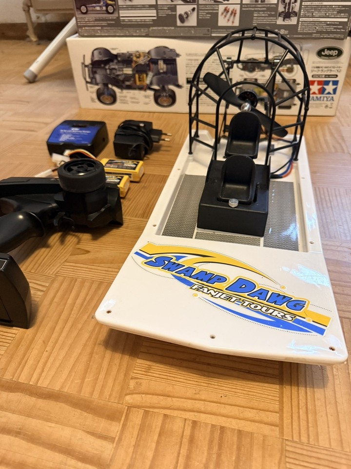 High Speed RC Boat Airboat Swamp RTR. TOP condition brushless lipo ...