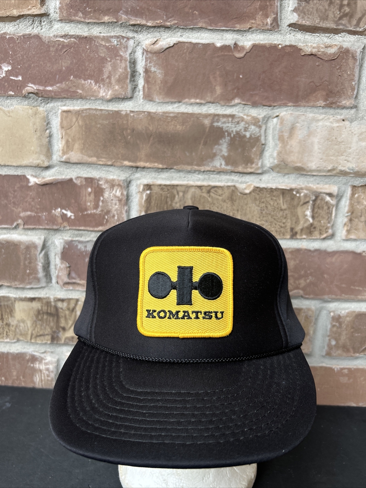 Vintage Komatsu Tractor Patch Logo Trucker Hat Cap Sn… - Gem