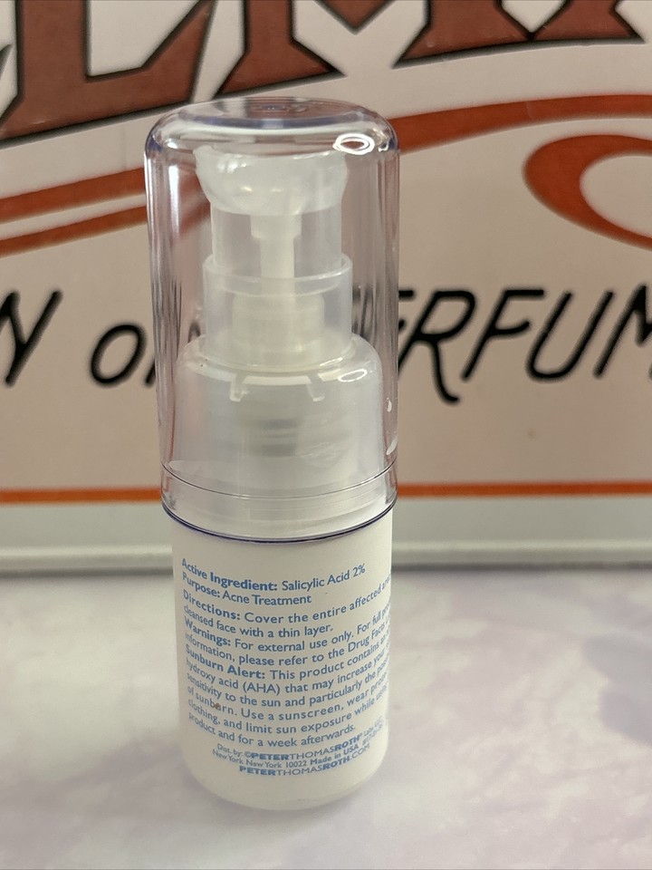 Peter Thomas Roth Goodbye Acne AHA/BHA Acne Clearing Gel Body .5oz NWOB ...