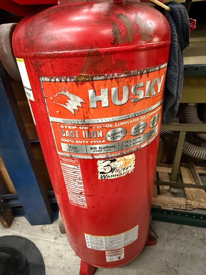 Husky 60 Gal Air Compressor VT6314 Vertical Tank, Pre-Owned | eBay