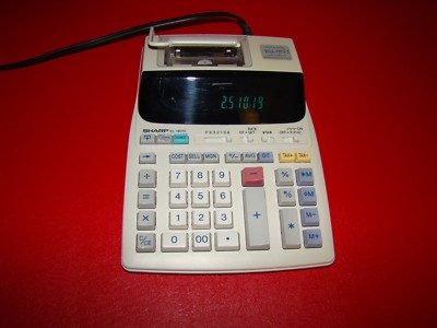 Sharp EL-1801V 12 Digit Printing Calculator Adding Machine 12 Digit No ...