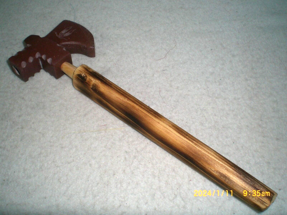 Pipestone, Catlinite Pipe Axe (Hatchet), Wahpeton Sioux Made BTpx1 | eBay