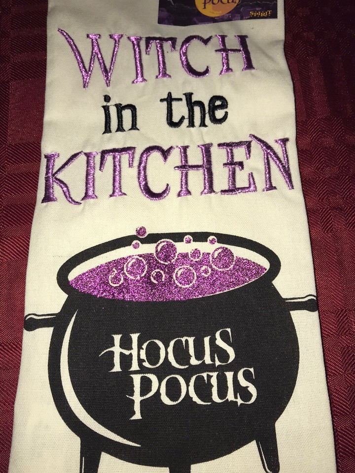 Disney Hocus Pocus Dish Towel WiTch In The Kitchen New | eBay