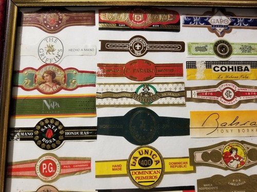 Collectible Cigar Band Display Wall Art Bar / Mancave Man Cave 30 ...