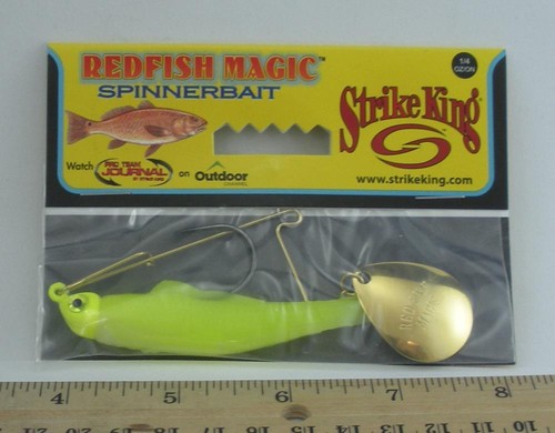 Strike King RMG14-863 1/4 oz Redfish Magic Spinner Bait Chartreuse | eBay
