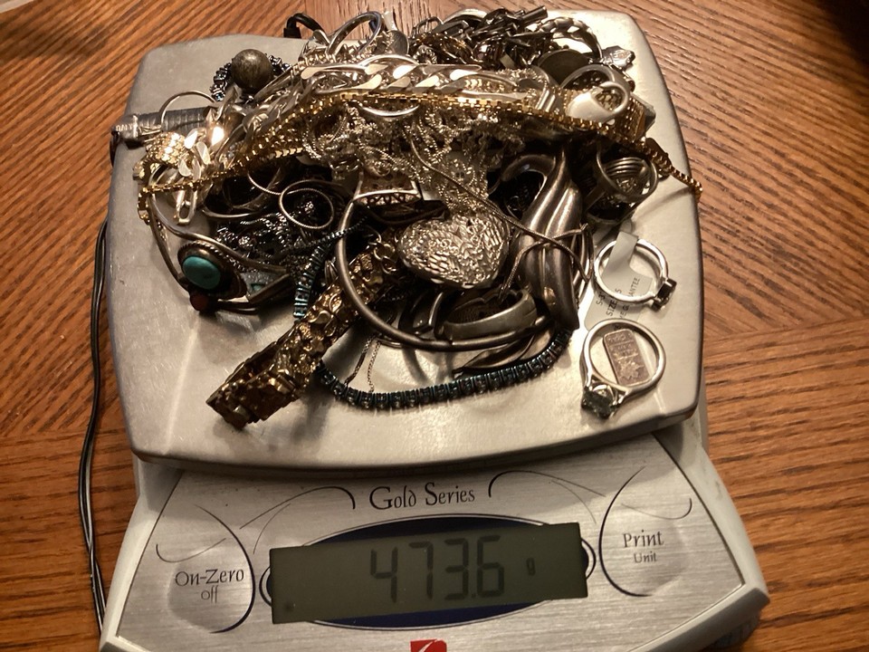 Mixed Lot Of Sterling Silver Scrap Jewelry 473 Grams Scrap Silver Lot ...