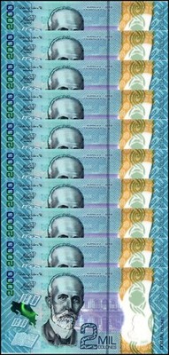 Costa Rica 2000 Colones, 2018, P-281, UNC Polymer X 10 PCS | eBay