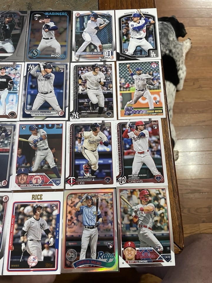 2025 Bowman Topps baseball Rookiecard lot Ben Rice Crews Lowder Jung ...