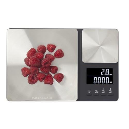 KitchenAid KQ909 Dual Platform Digital Kitchen and Food Scale, 11 pound ...