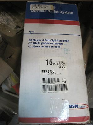 New BSN Gypsona Splint System Plaster Of Paris Splint on a roll 15cm x ...