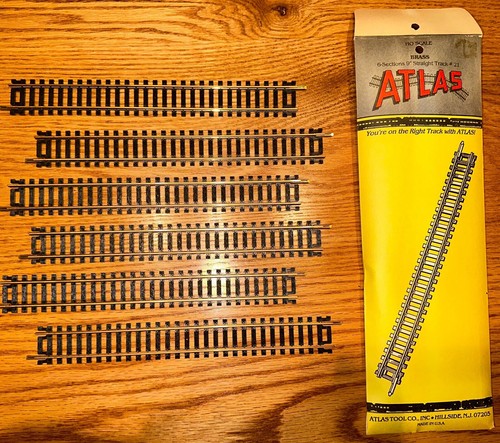 ATLAS HO Scale Brass Track 6 X 9” Straight Sections #21 Vintage Code ...