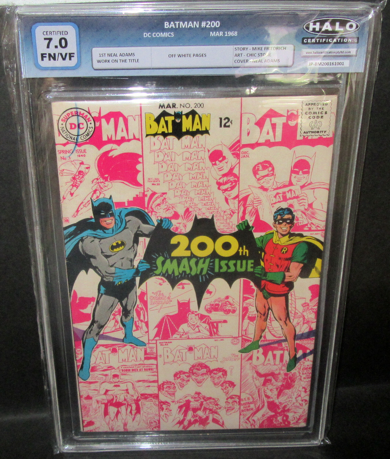 GRADED *7* 1968 12c BATMAN #200 KEY ISSUE Comic PENGUIN JOKER NEAL ...