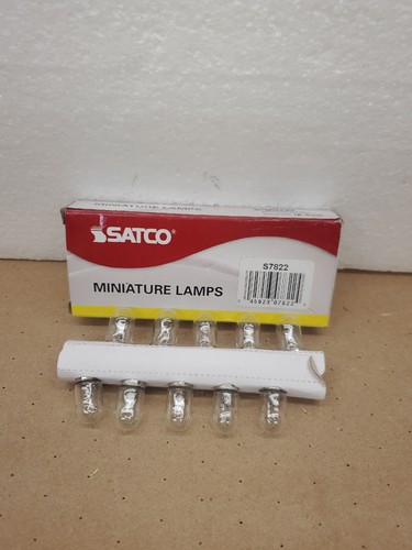 10 PACK Satco S7822 1.96W 28V T3.25 Ba9S Bayonet Miniature light bulb ...