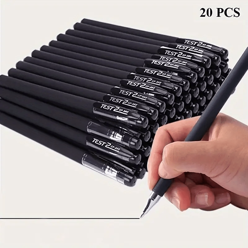 ⚡20PCS Ballpoint Pens-0.5mm Black Smooth Writing School Exam Office Use ...